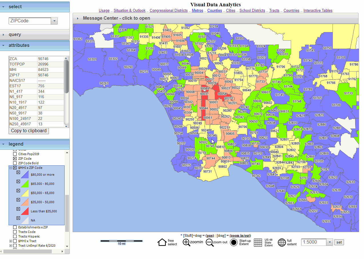 Mapping ZIP Code Demographics Mapping ZIP Code Demographics