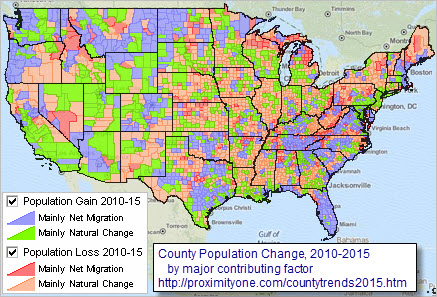 County Population Trends 2010-2015 | Decision-Making Information ...